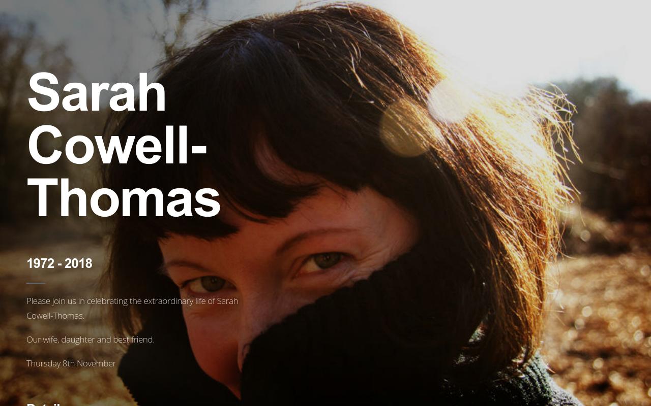 Sarah Cowell-Thomas - A Celebration